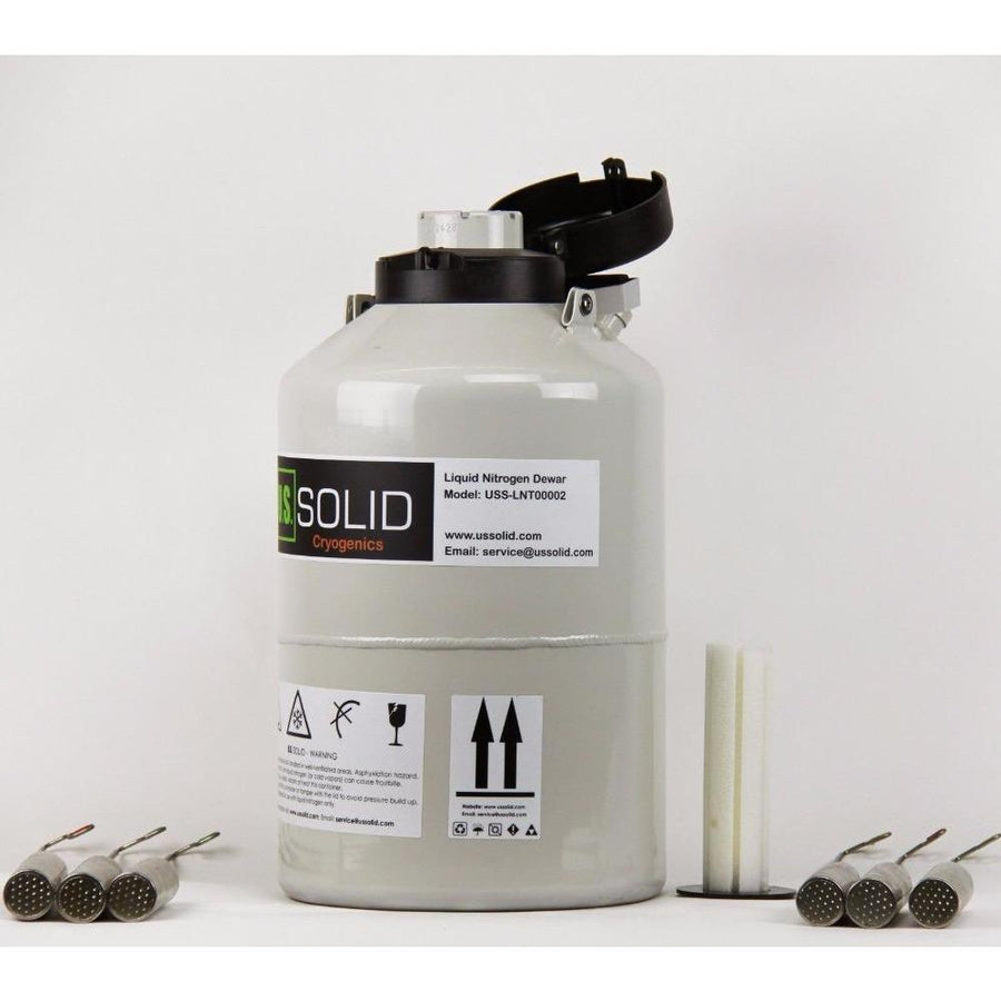 U.S. Solid 6 L Liquid Nitrogen Container Cryogenic LN2 Tank Dewar with ...